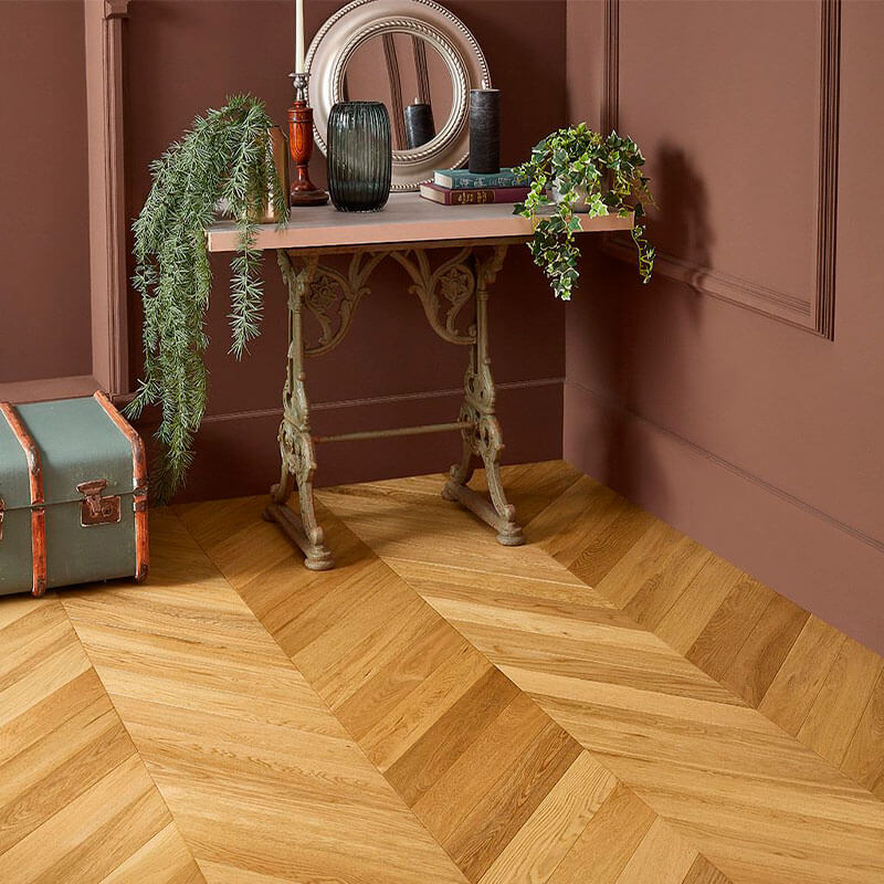 Piso de Madera Roble Chevron 1 Lama 510x90x14 mm - AB Kupfer